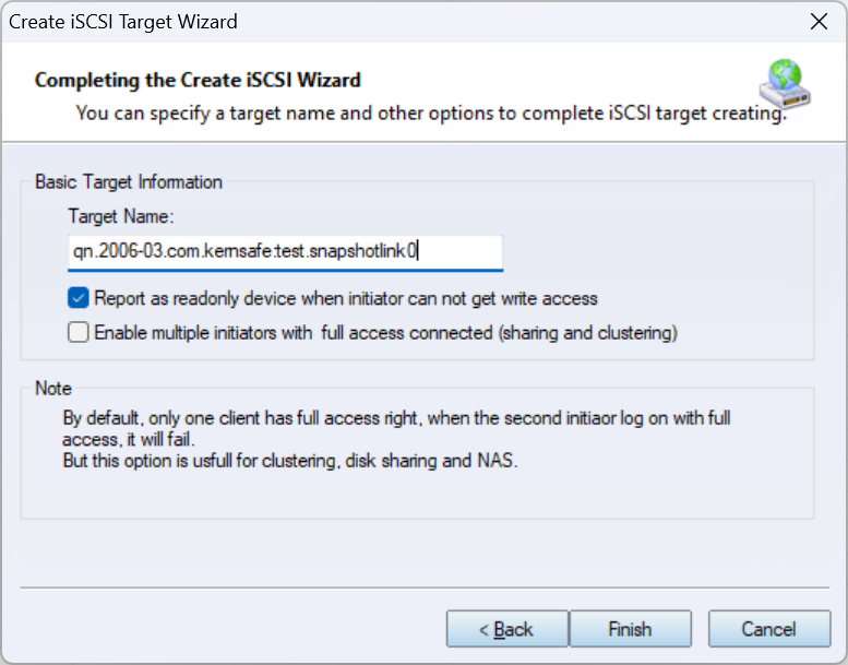 Create iSCSI Target by Using General SCSI device