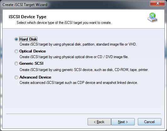 Create iSCSI Target by Using Disk Partition